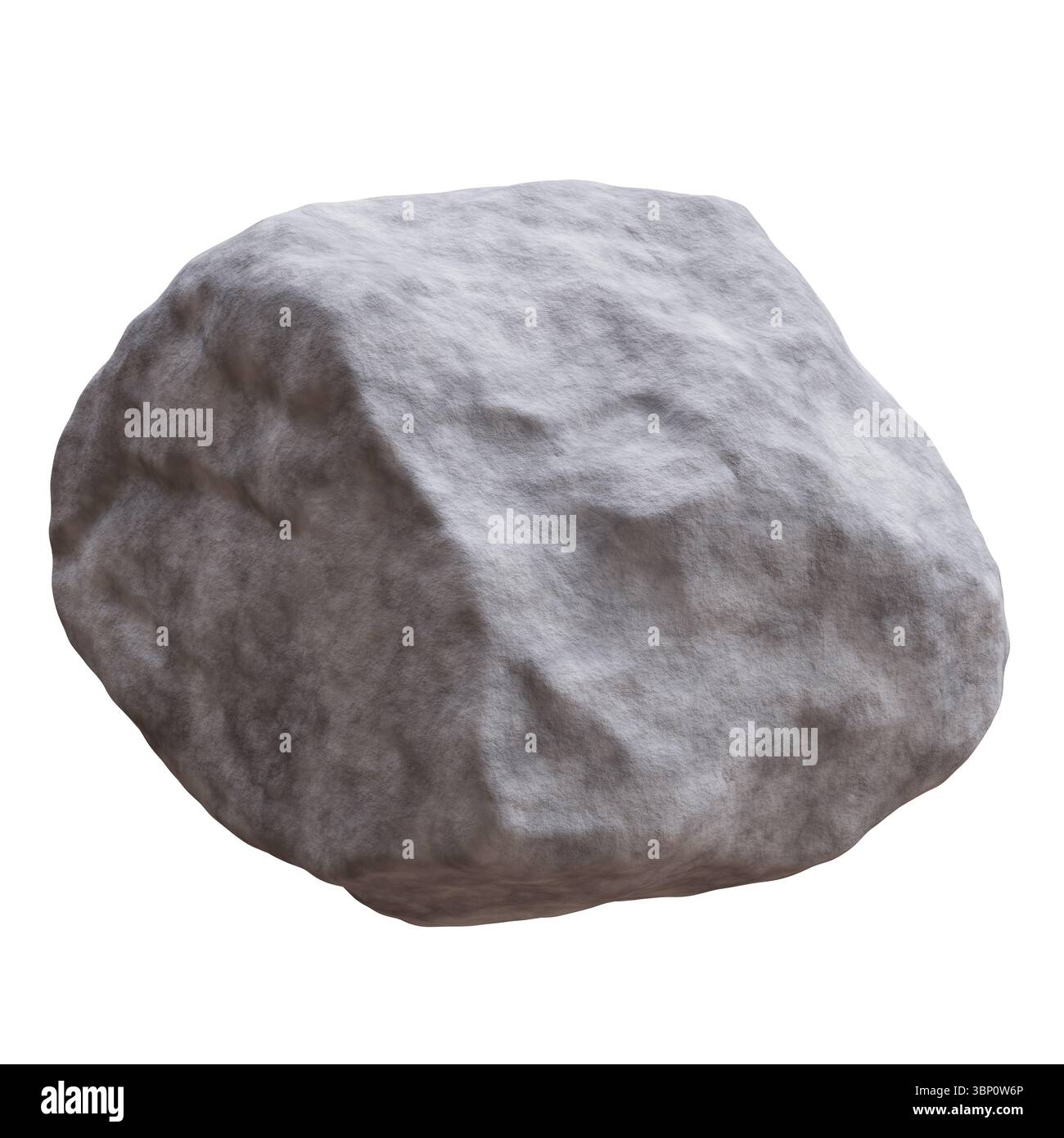 Rock isolated on white, Big stone, boulder. 3d render Stock Photo - Alamy