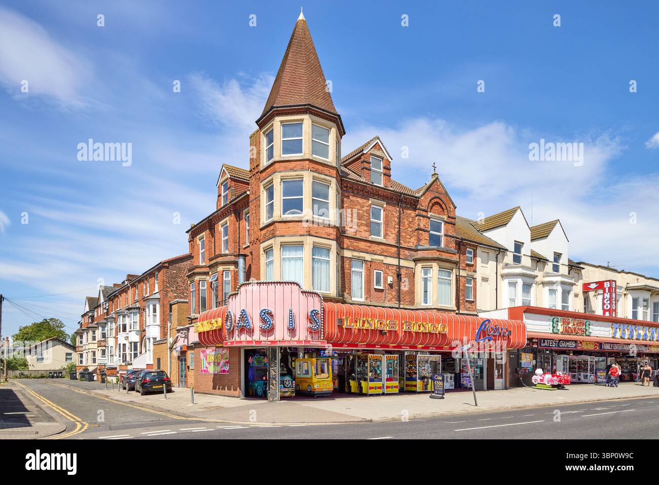 Skegness seafront is filled with colourful amusement arcades and ...
