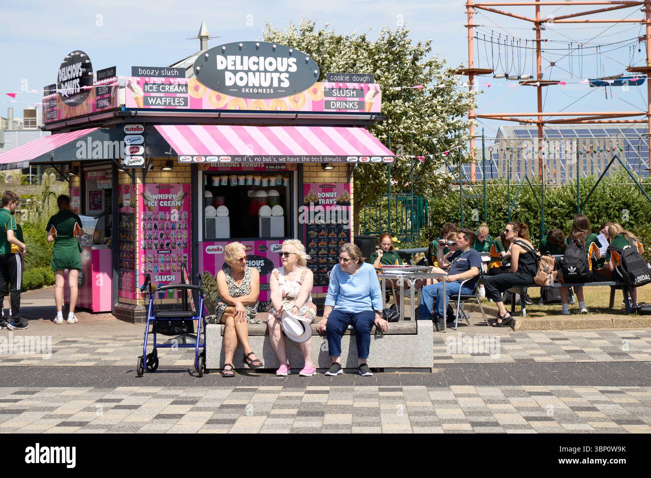 Skegness seafront is filled with colourful amusement arcades and ...