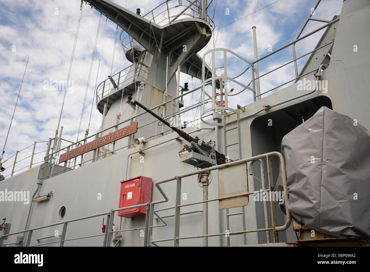 The LE William Butler Yeats Irish Naval Ship during a briefing at ...