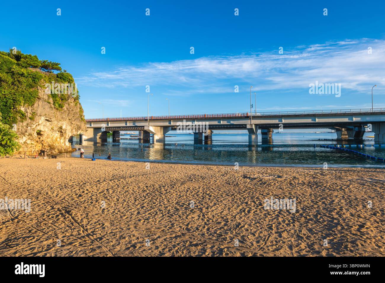 Naminoue Beach, the only beach in Naha city, Okinawa, Japan Stock Photo ...