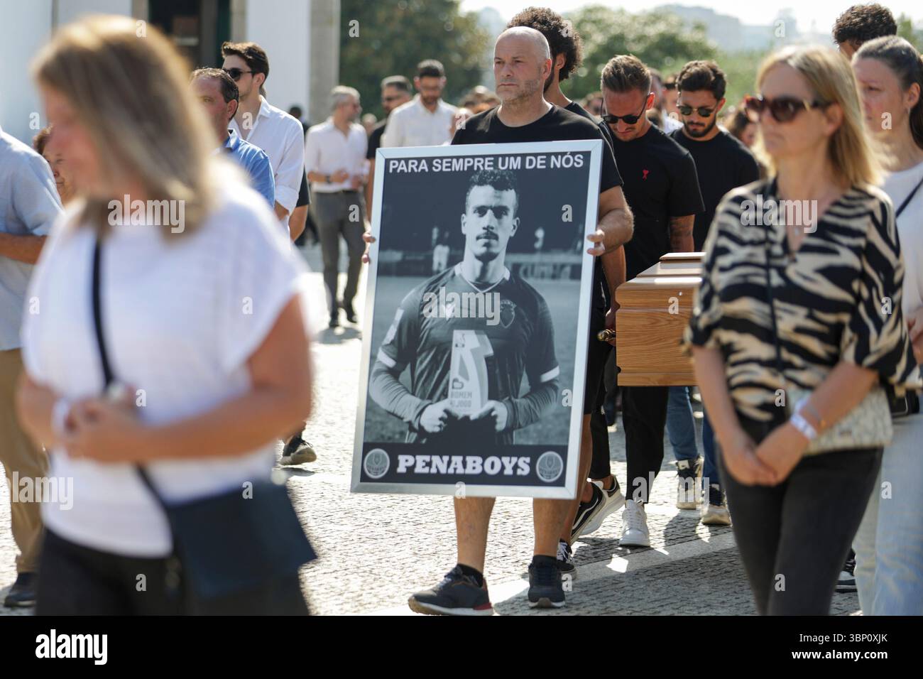 Gondomar, Portugal. 05th July, 2025. Funeral procession arrives for the ...