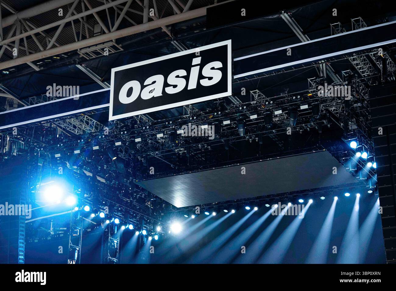 Oasis sign during their reunion concert on Friday, July 4, 2025, in ...