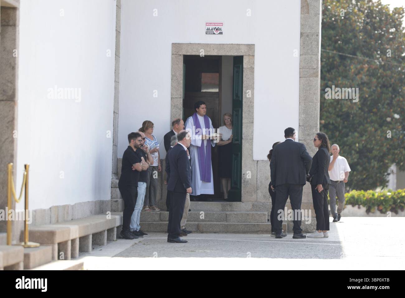 Funeral procession arrives for the funeral of Diogo Jota and his ...