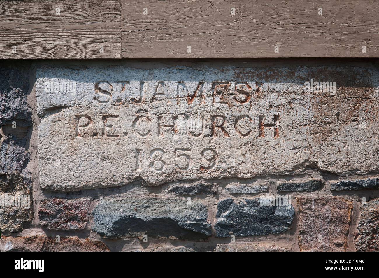 the historic marker for the st james church from 1859 in eckley miners ...