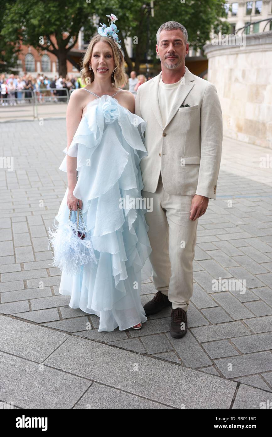 Katherine Ryan arrives for the wedding of Spice Girl Melanie Brown, Mel ...