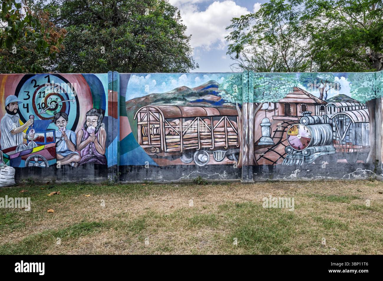 Murals of pre, during & post civil war, - pre-civil war, Parque Central ...