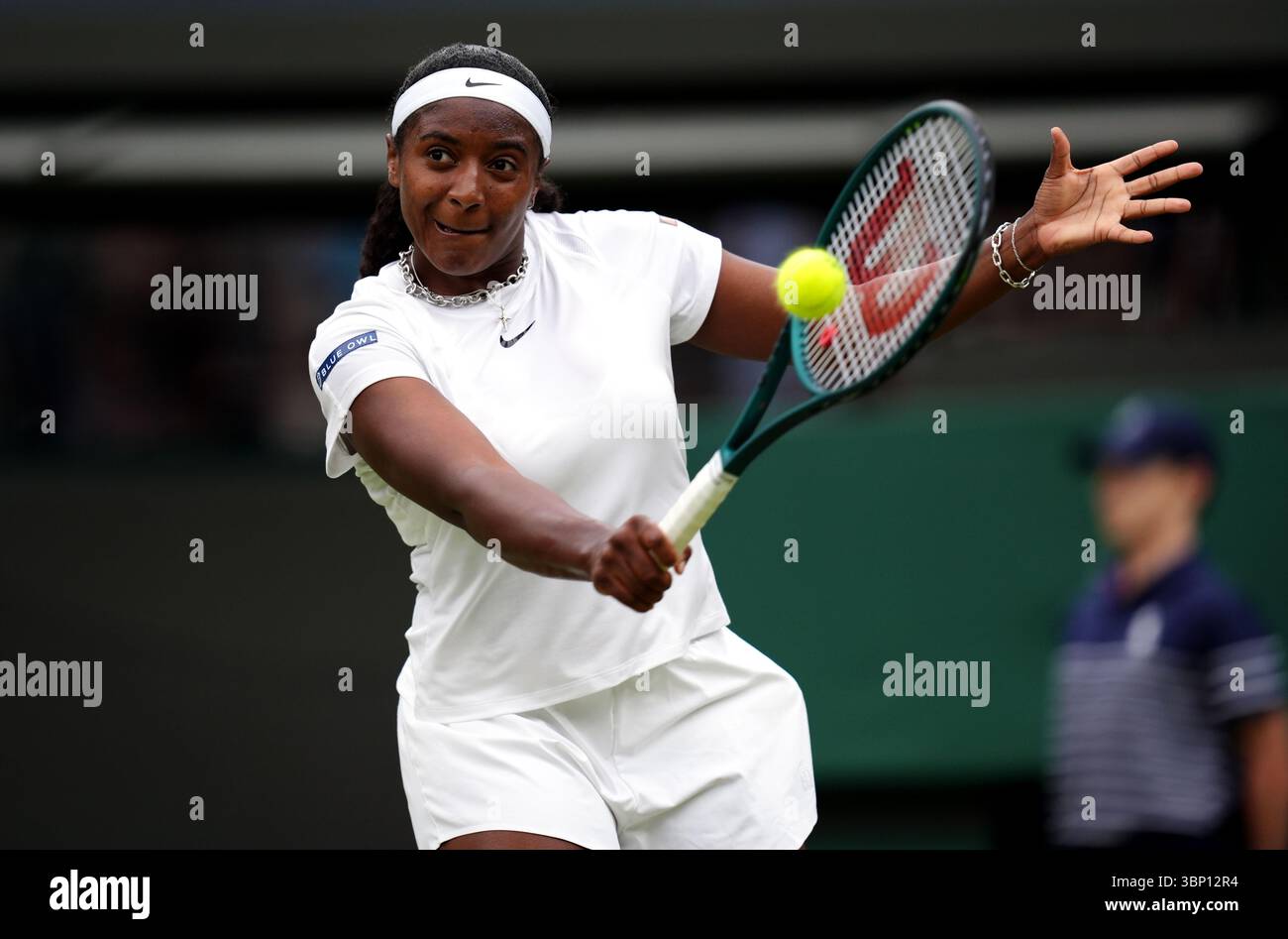 Hailey Baptiste during her Ladies’ Singles match against Mirra Andreeva ...