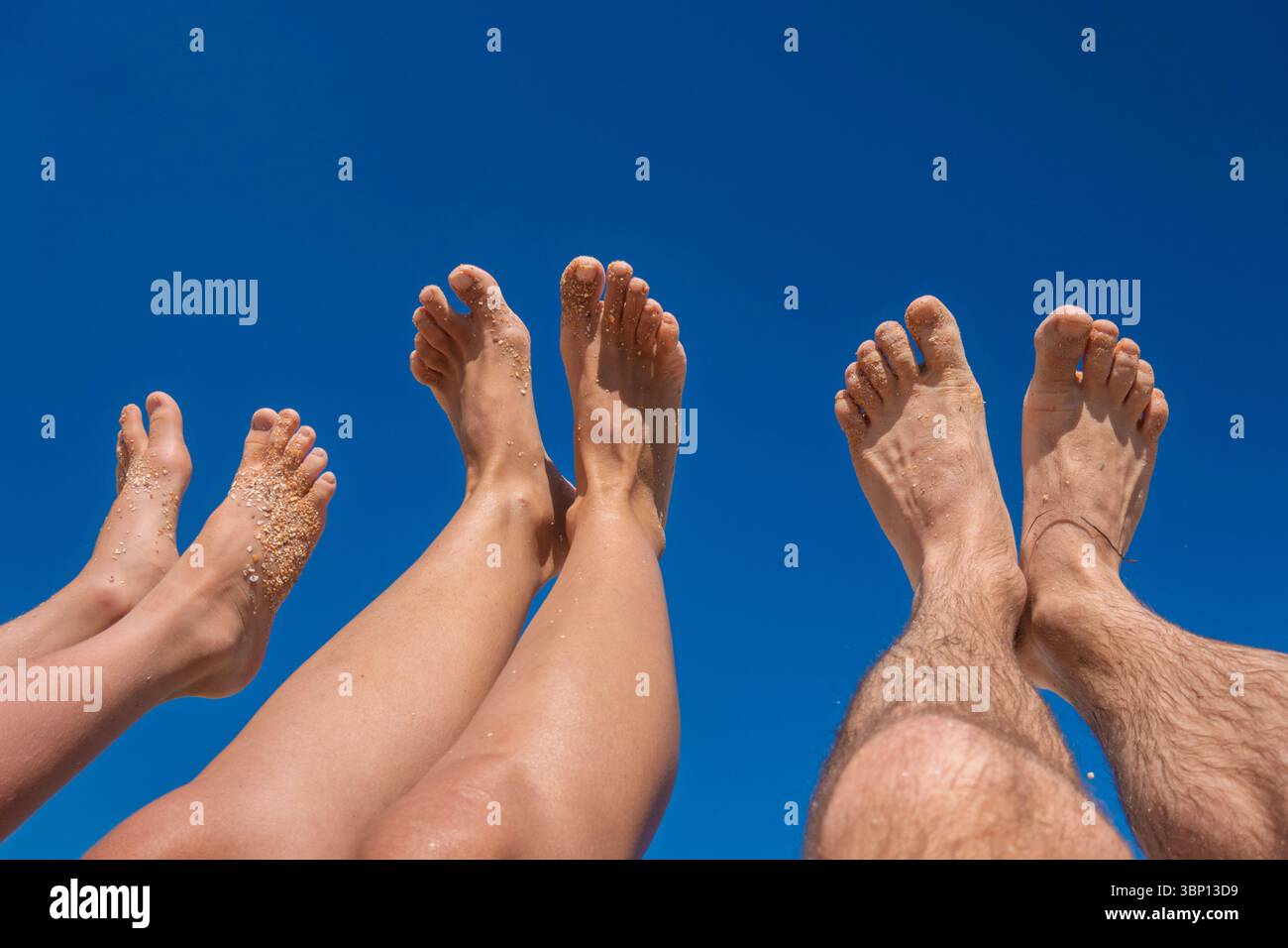 Sun Soaked Feet Reaching for the Sky on a Clear Sunny Day Vacation ...