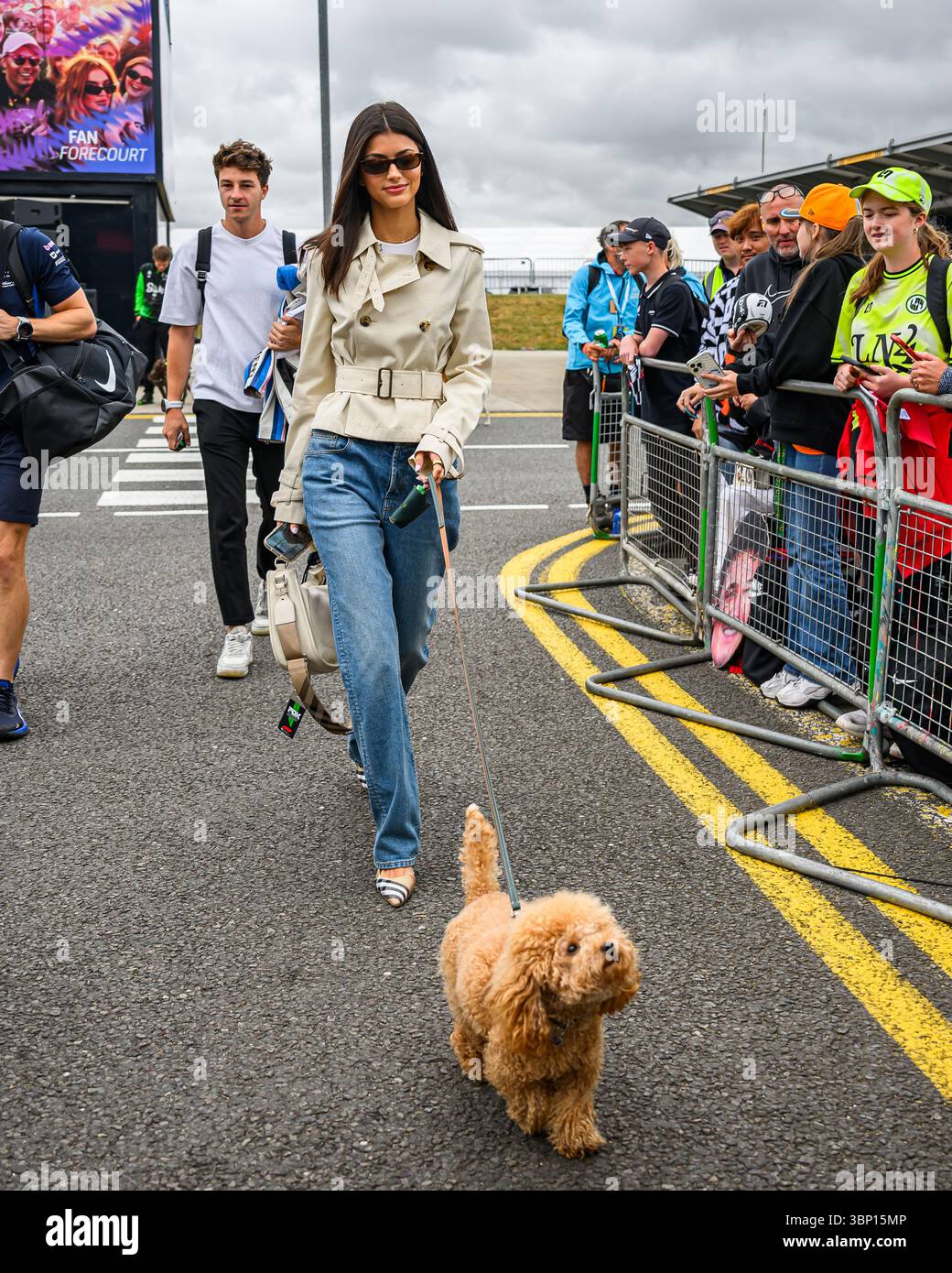 TOWCESTER, UNITED KINGDOM. July 05: The girlfriend of Charles Leclerc ...