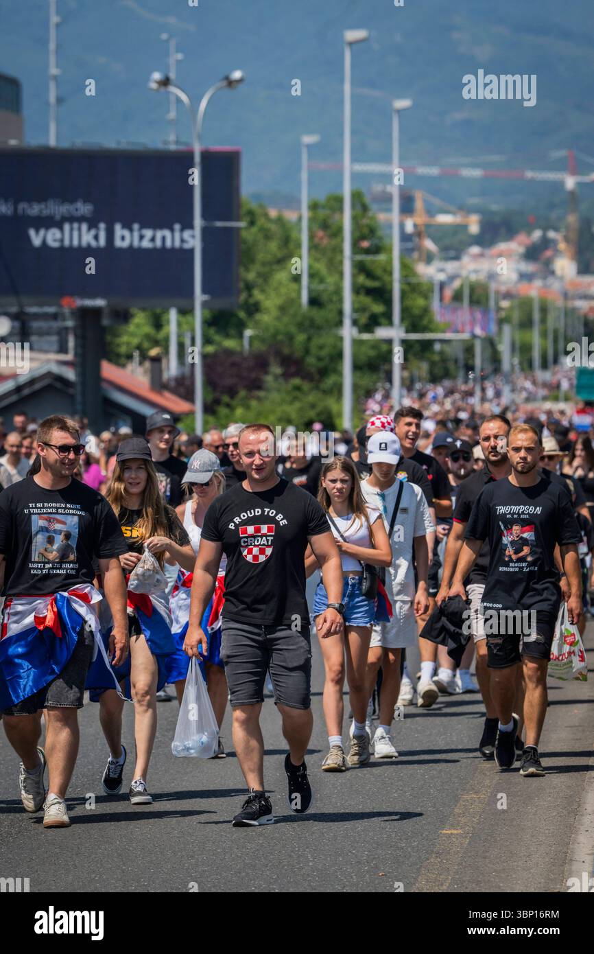 Croatia, Zagreb, 050725. Visitors from Croatia and abroad are pouring ...