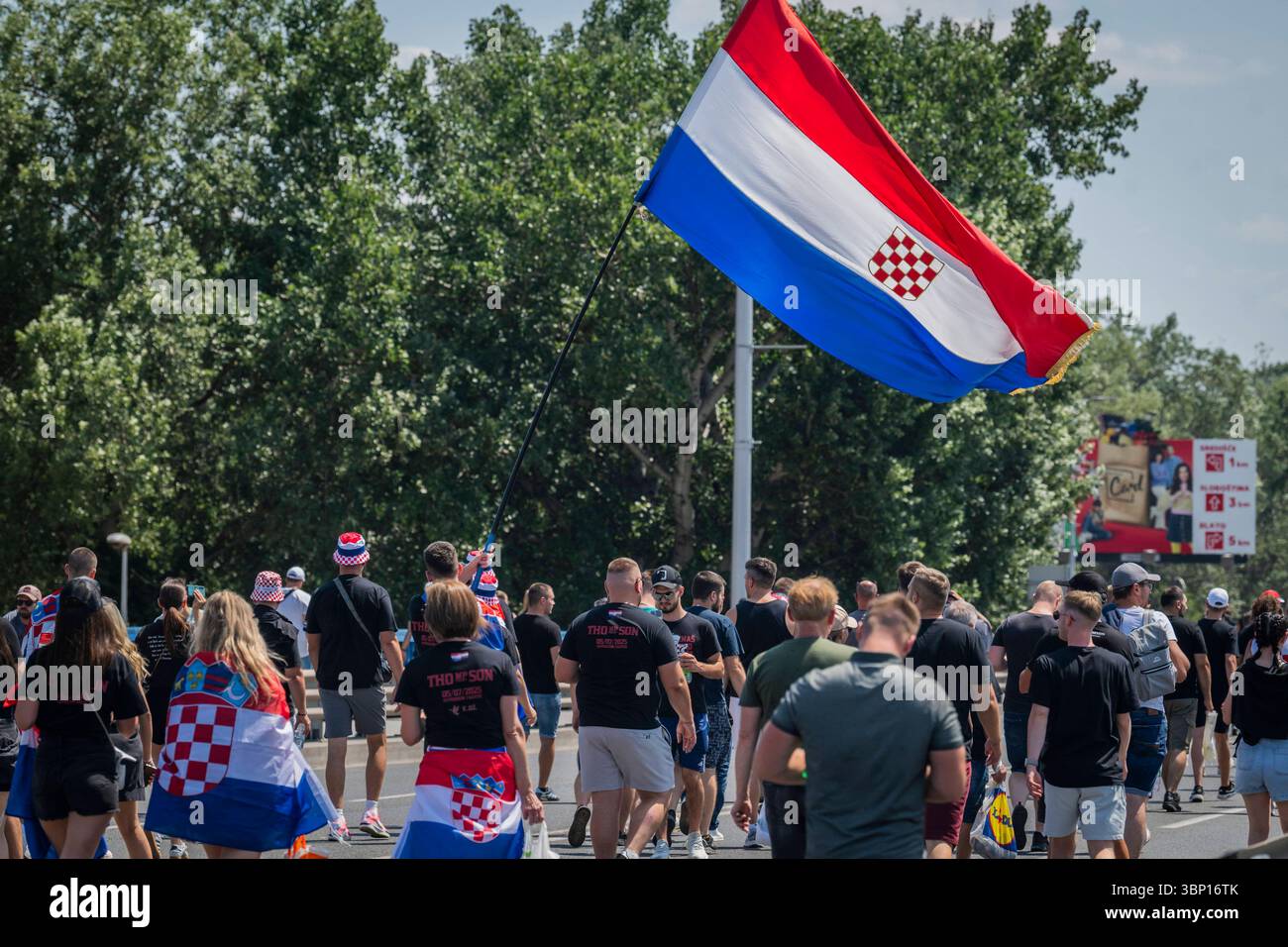 Croatia, Zagreb, 050725. Visitors from Croatia and abroad are pouring ...