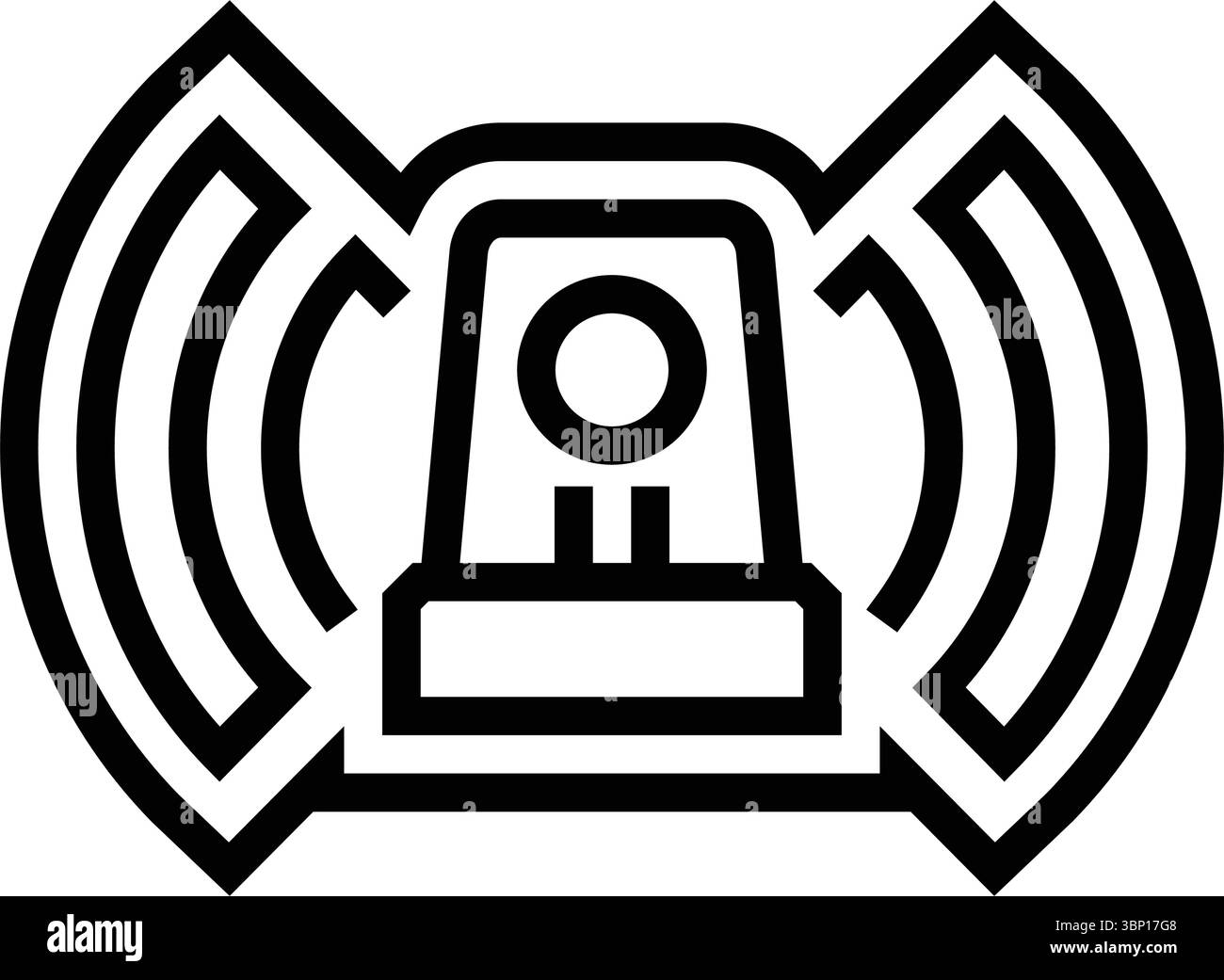 built alarm line icon vector illustration Stock Vector Image & Art - Alamy