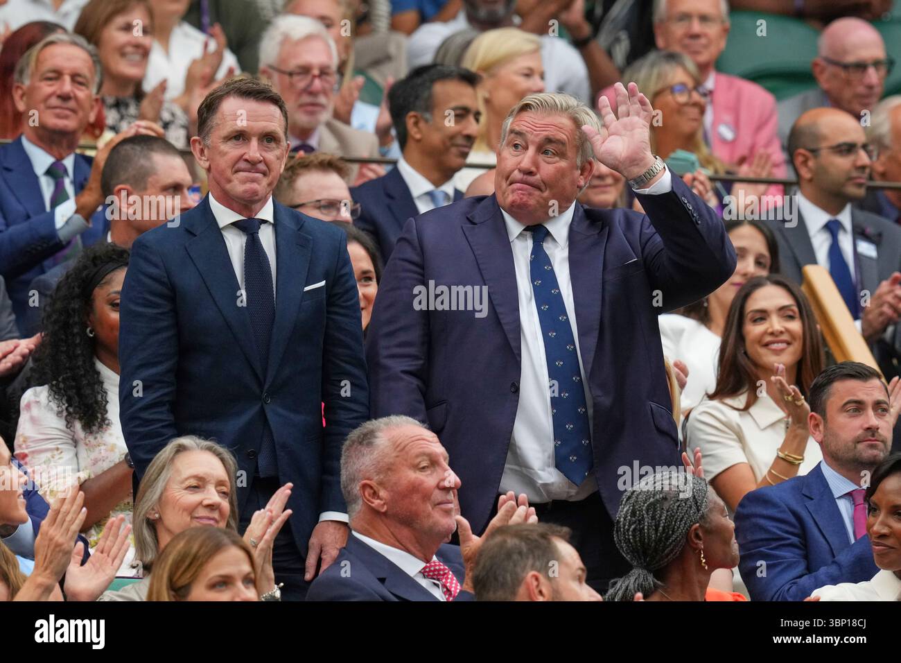 Former rugby player Jason Leonard, right, and former jockey Anthony ...