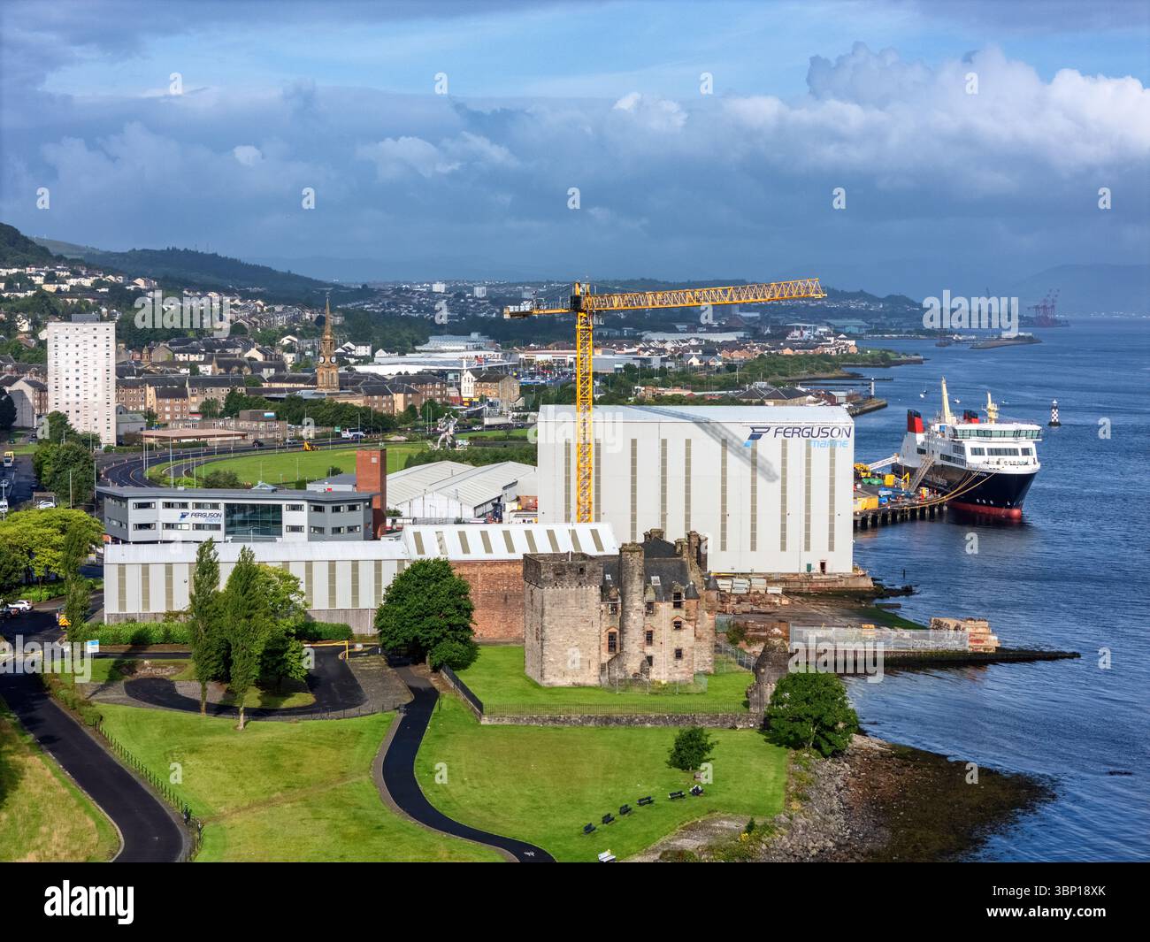 The Caledonian MacBrayne (CalMac) ferry Glen Rosa under construction at ...