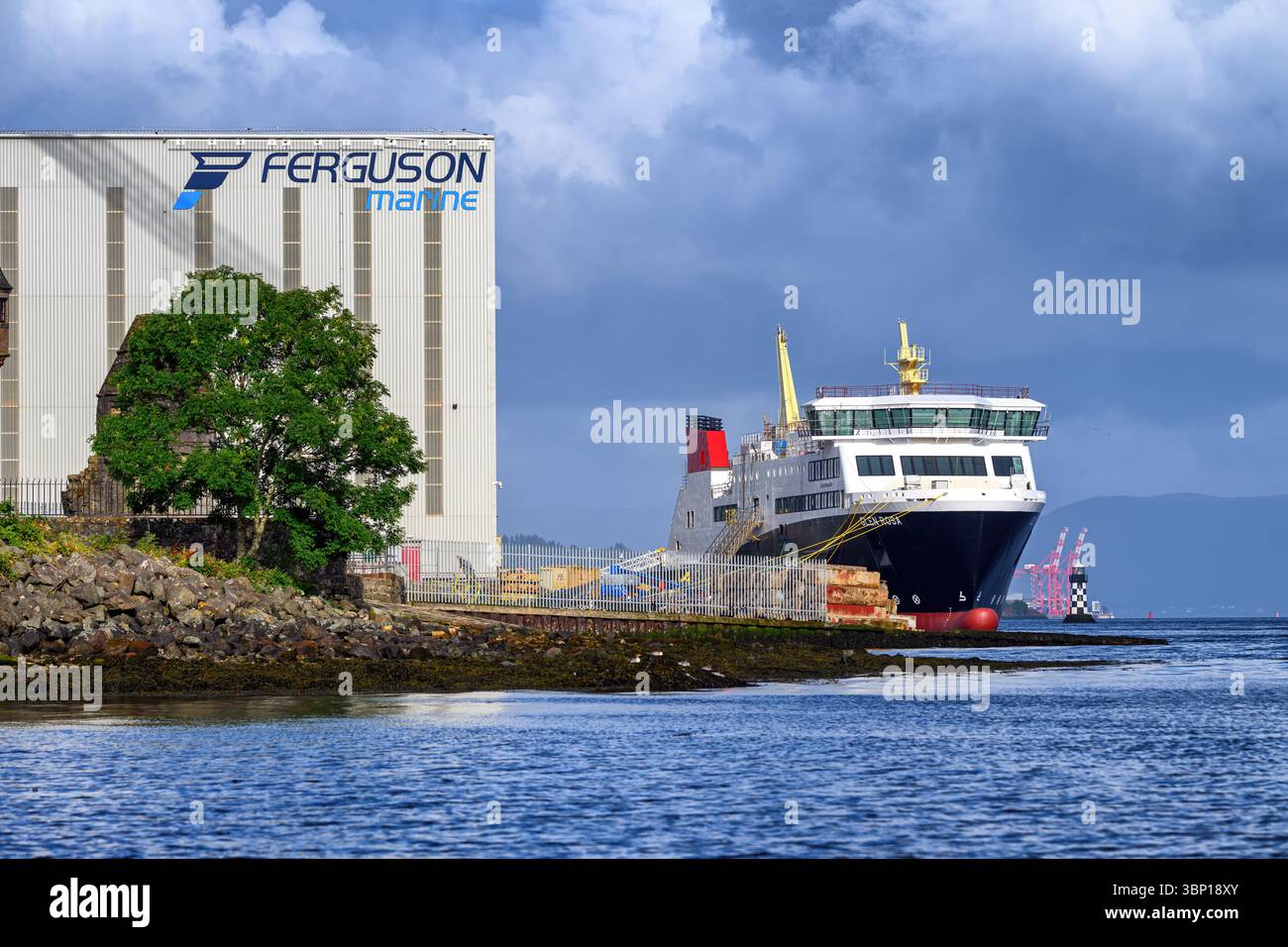 The Caledonian MacBrayne (CalMac) ferry Glen Rosa under construction at ...