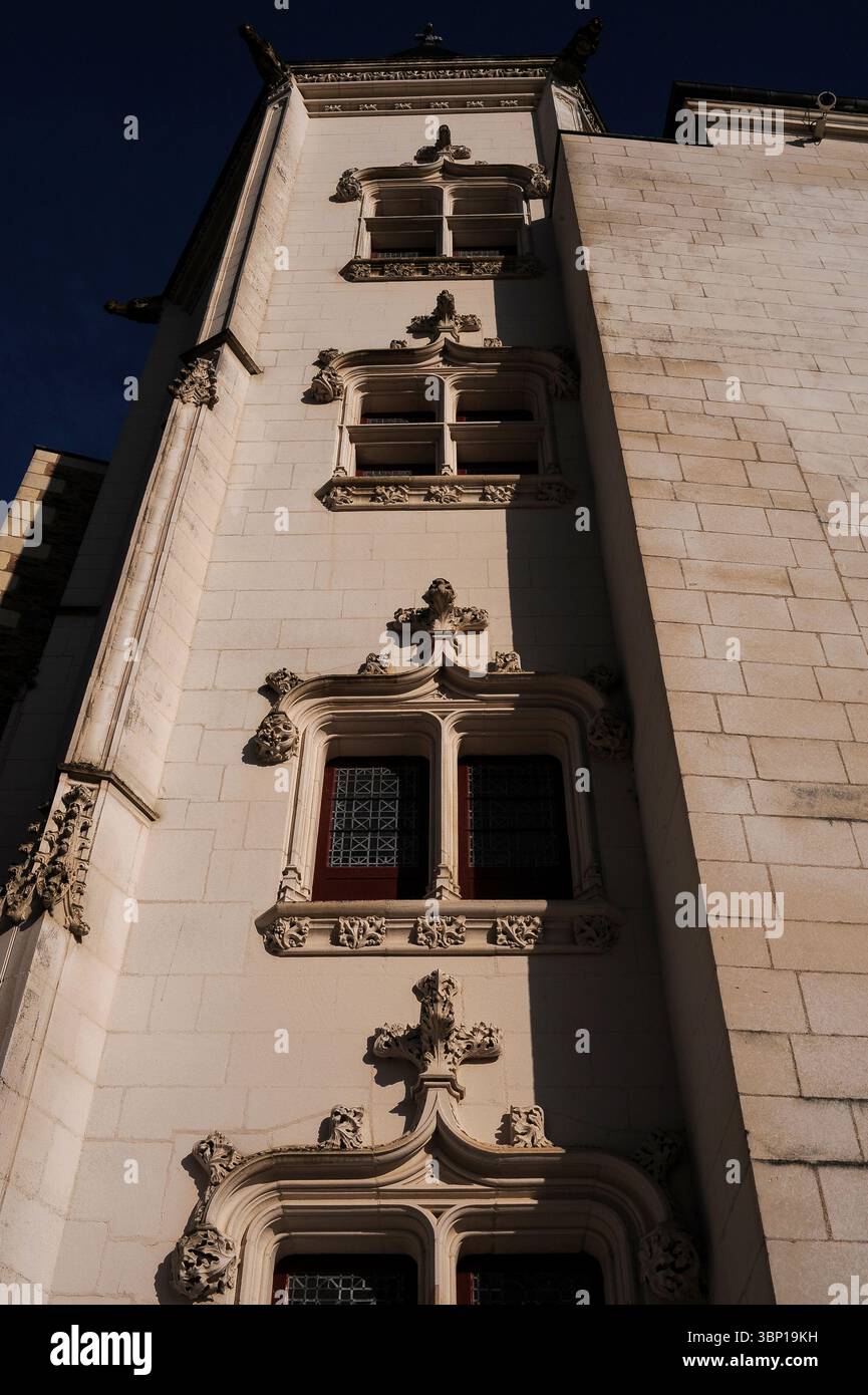 Mullioned and transomed sculpted windows climbing the Tour de la ...