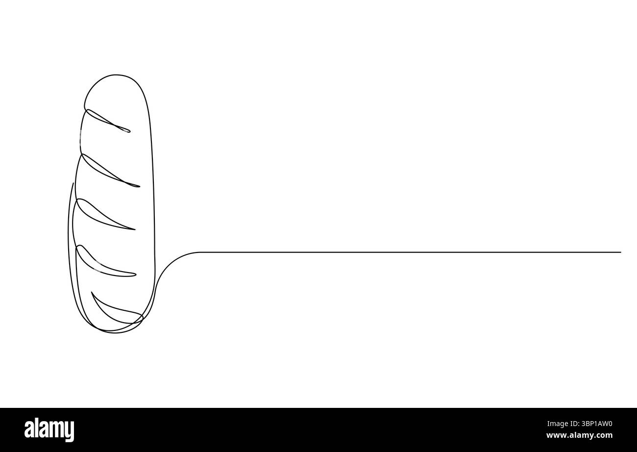 Single Line Drawing of a Loaf of Bread Stock Vector Image & Art - Alamy
