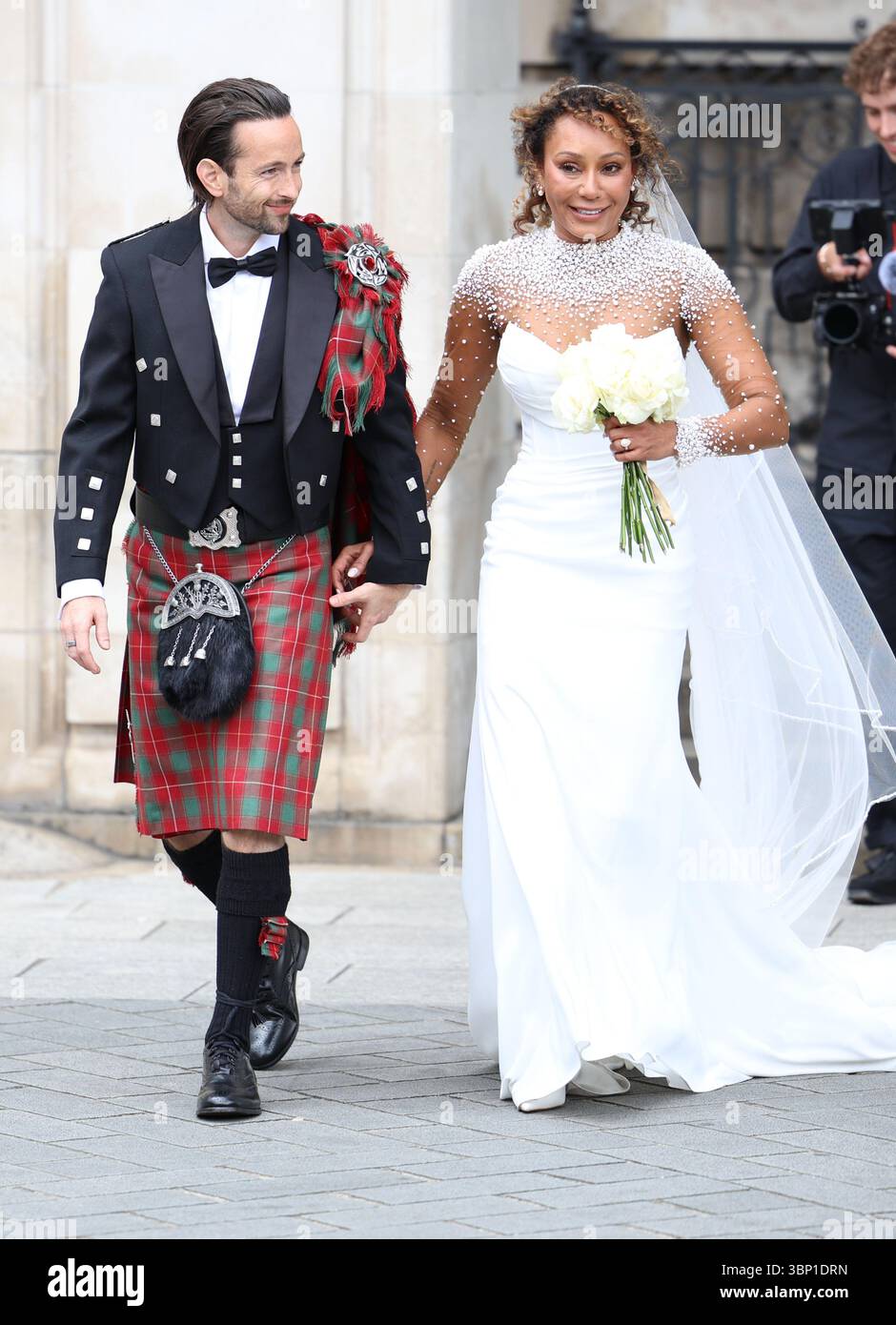 Spice Girl Melanie Brown, Mel B, and her husband hairdresser Rory ...