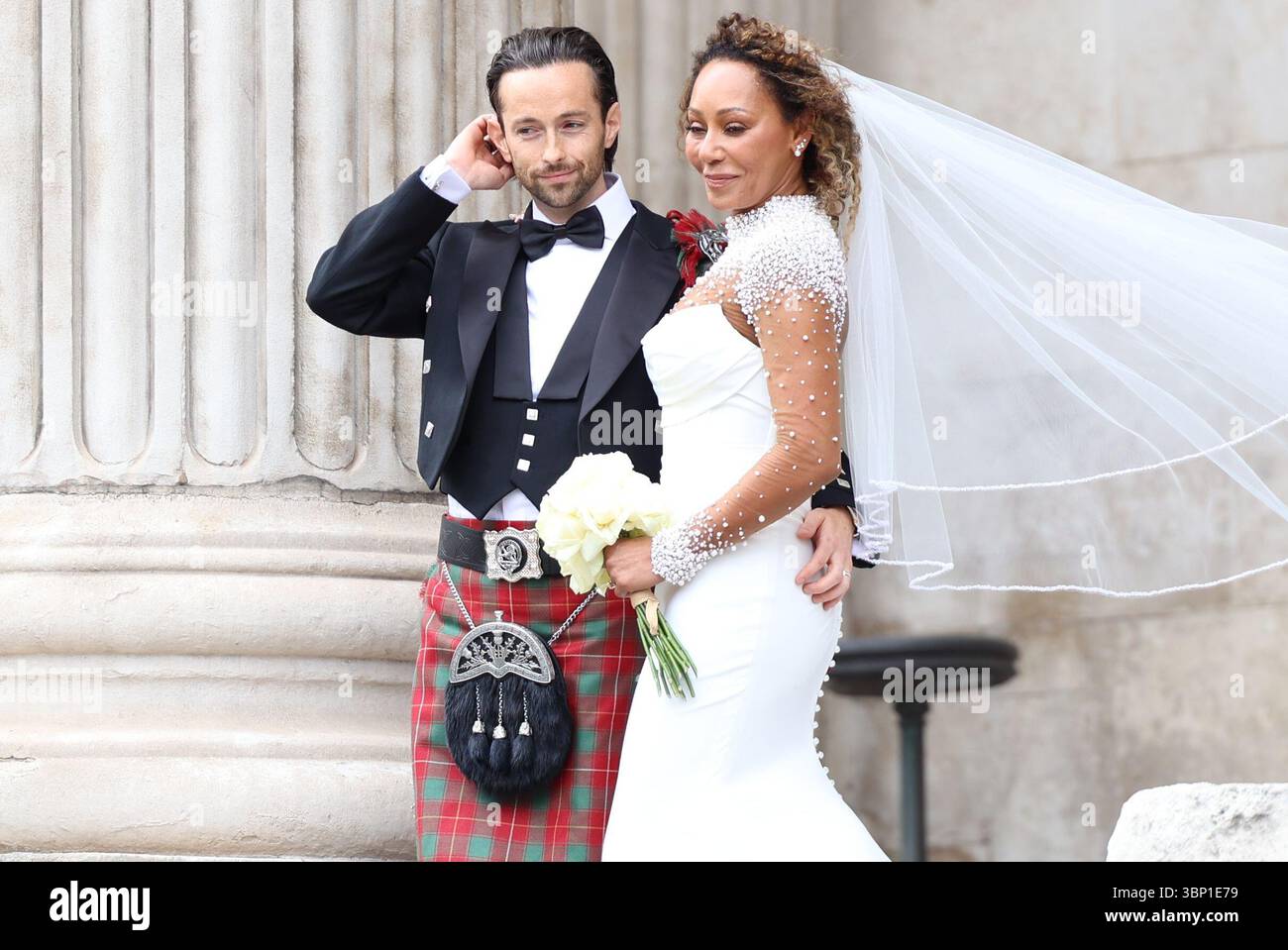 Spice Girl Melanie Brown, Mel B, and her husband hairdresser Rory ...