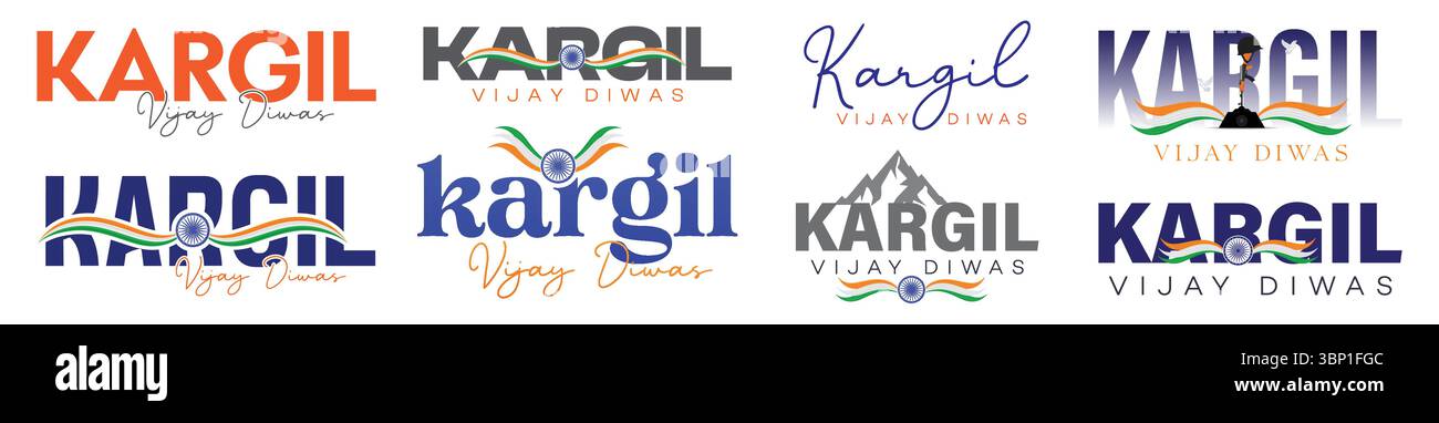 Kargil Vijay Diwas Banner typography Design Stock Vector Image & Art ...