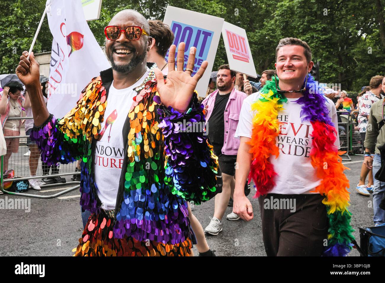 London, UK. 05th July, 2025. Stars from the Musical 'The Devil Wears ...