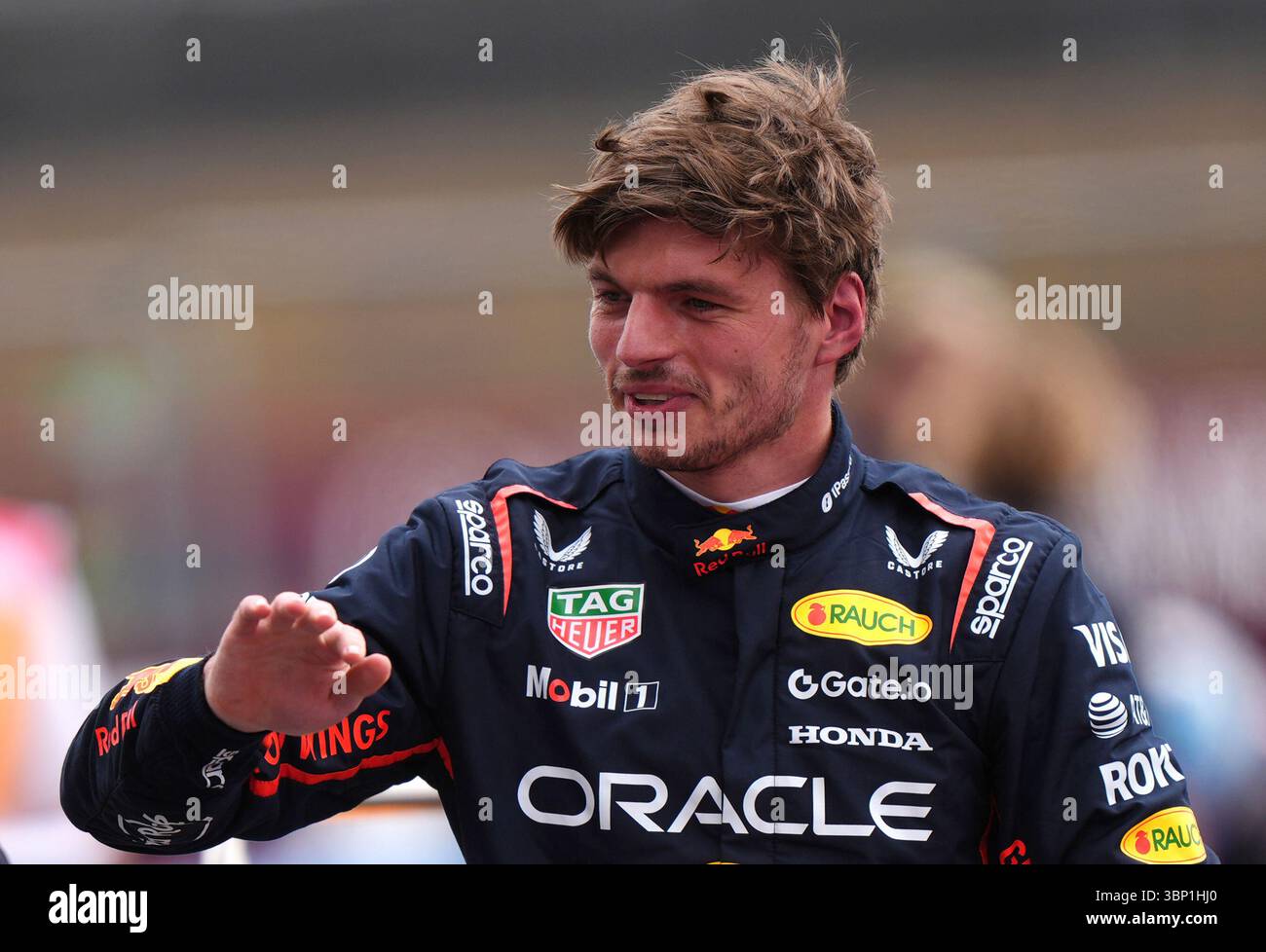 Red Bull's Max Verstappen celebrates qualifying on pole position ...