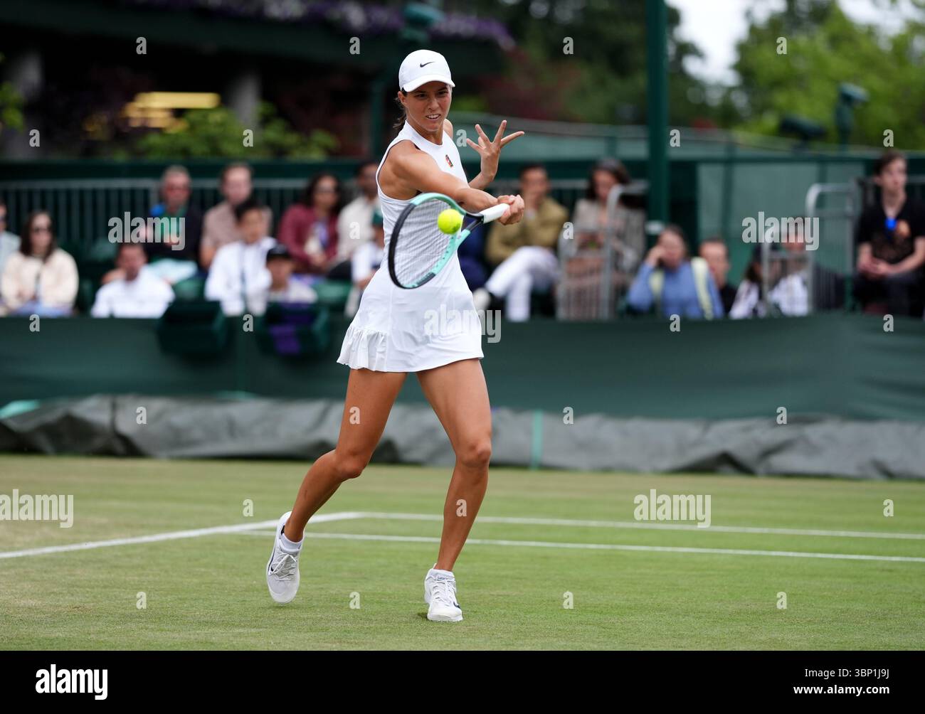 Lilli Tagger during her Girls' Singles match against Xinran Sun on day ...