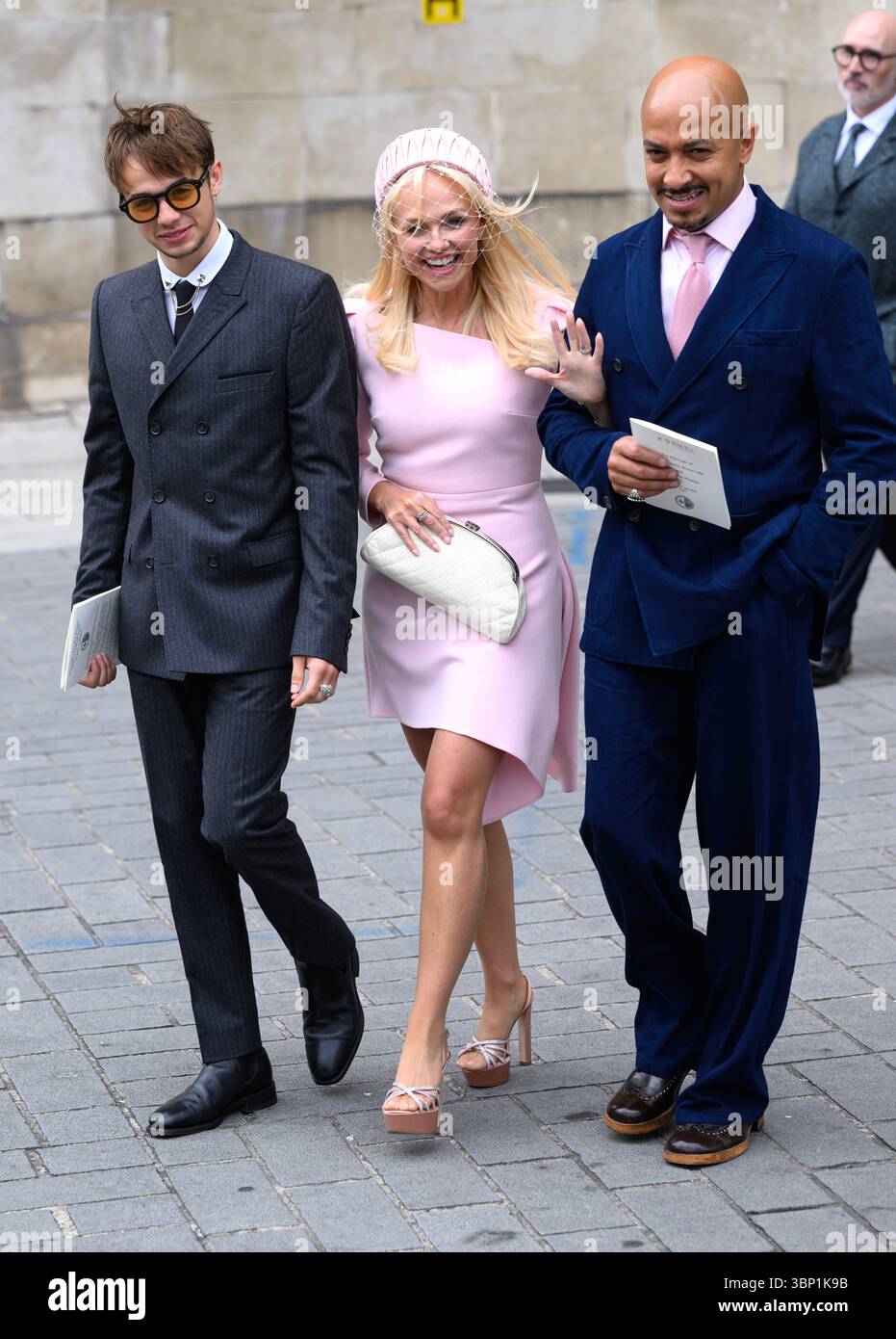 London, UK. July 5th, 2025. Emma Bunton, Jade Jones and son at the ...
