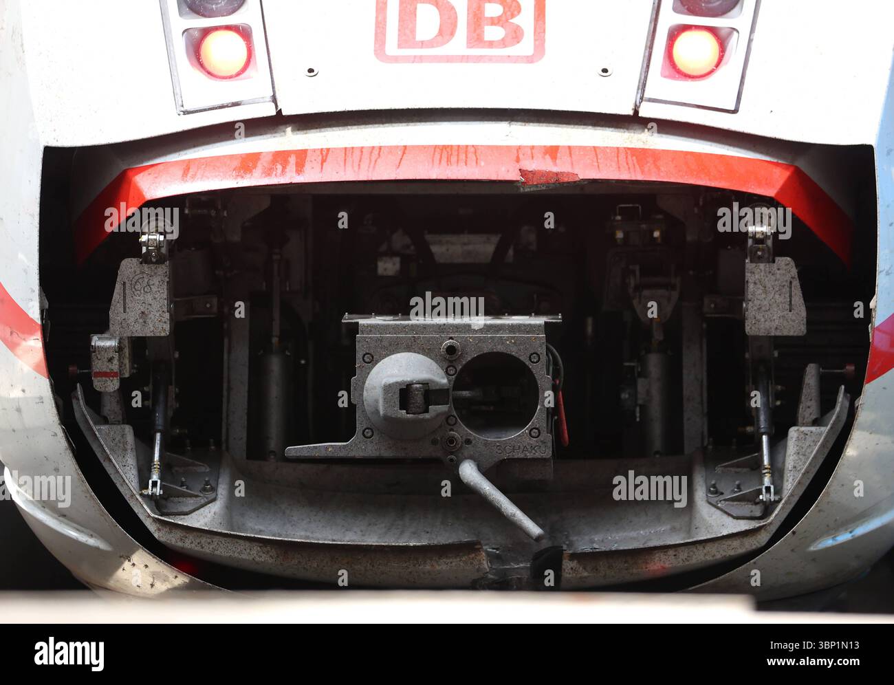 Hier im Bild der Triebkopf eines ICE, Kupplung, Scharfenbergkupplung am ...