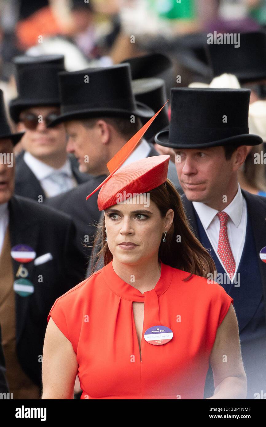 Ascot, UK. 21st June, 2025. Princess Eugenie of York and her husband ...