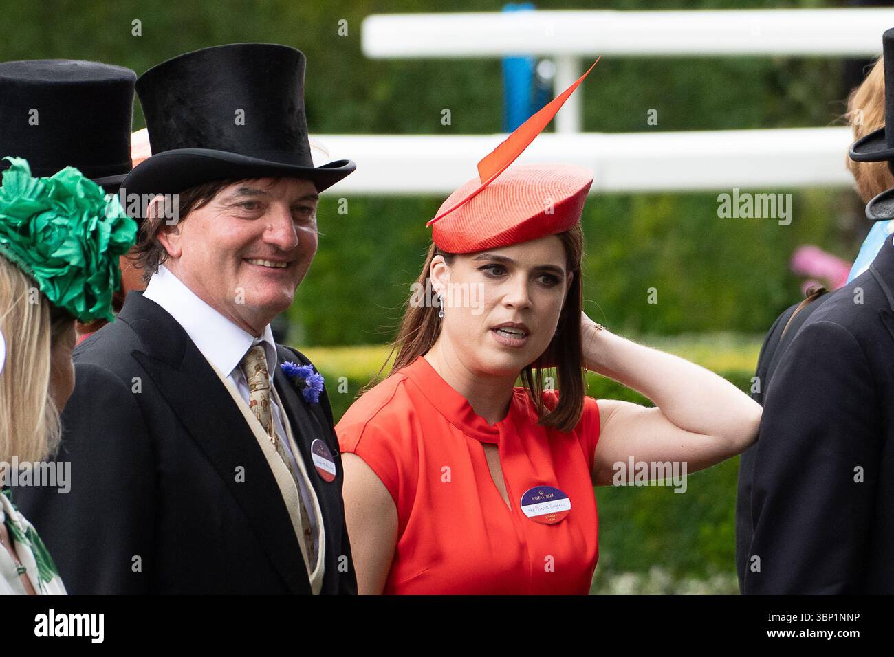 Ascot, UK. 21st June, 2025. David Howden (L) and Princess Eugenie of ...