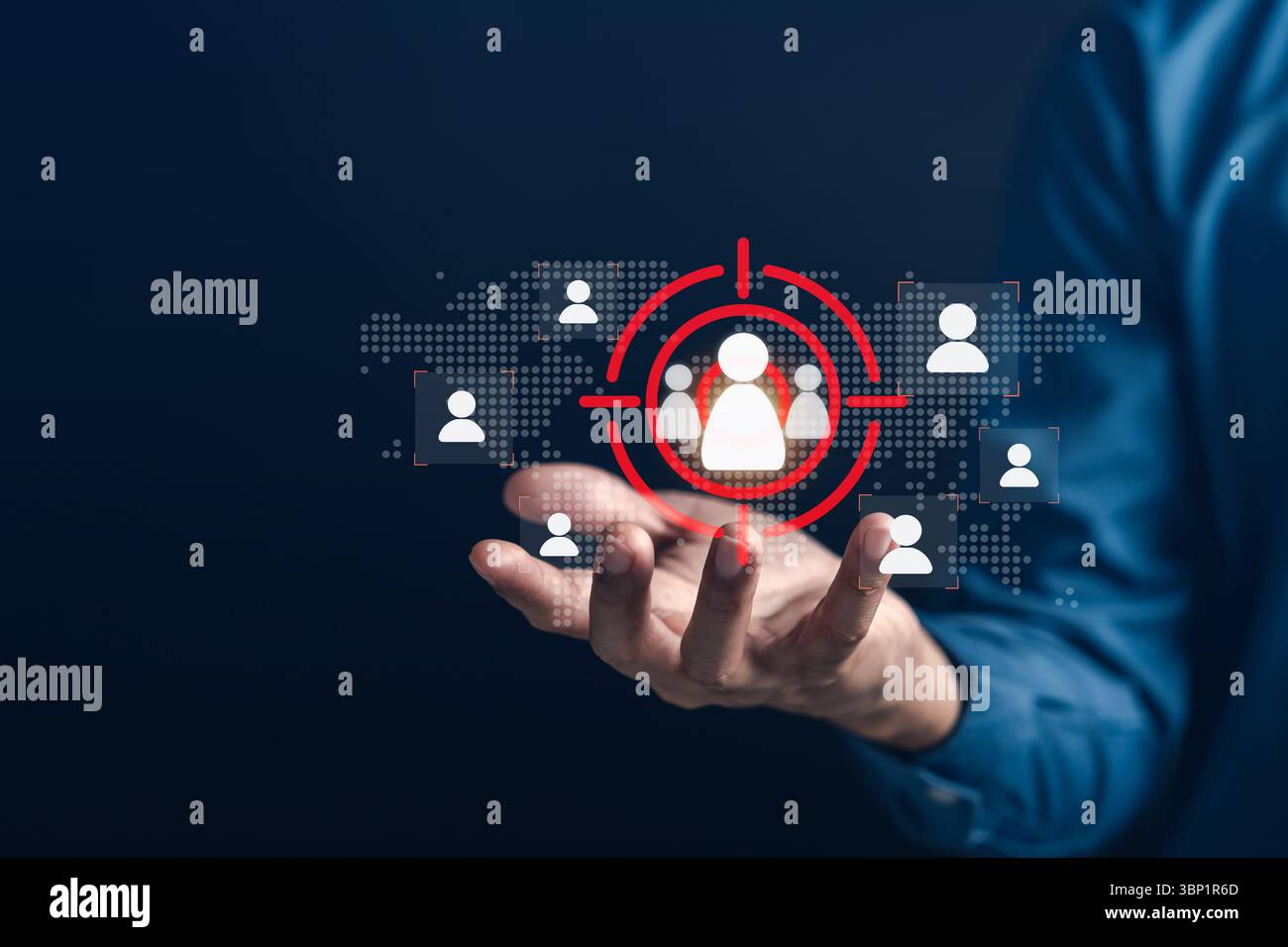 Customer relationship management CRM strategy concept with target ...