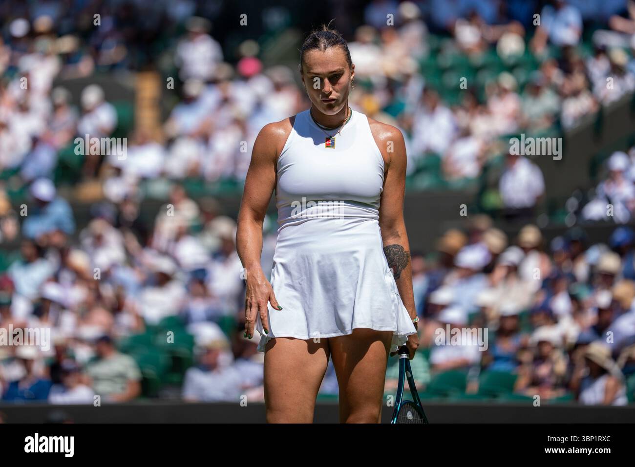 LONDON, ENGLAND - JUNE 30: Aryna Sabalenka of Belarus during Wimbledon ...