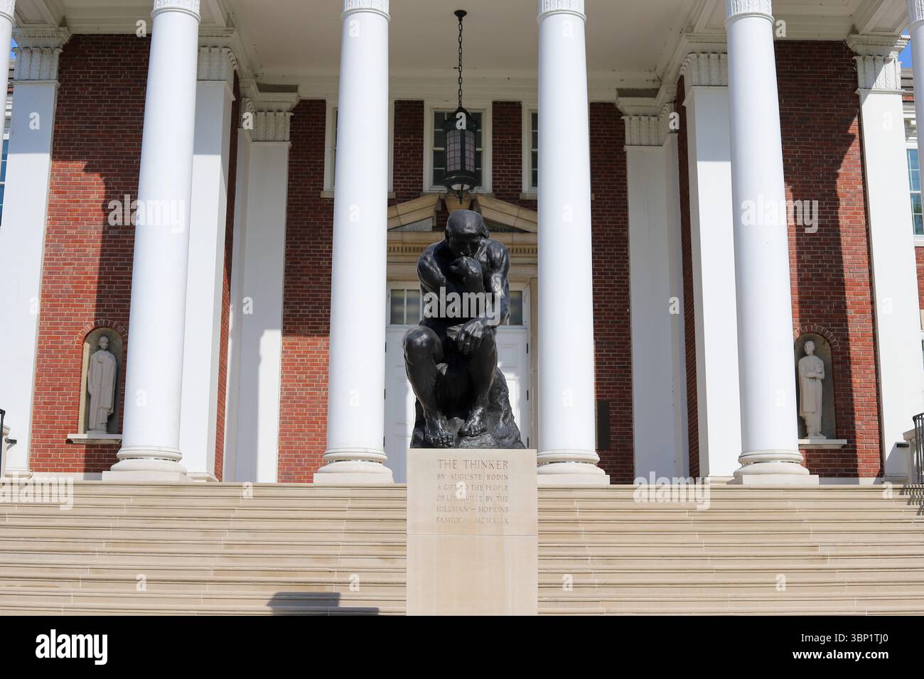 The Thinker statue at University of Louisville - LOUISVILLE. USA Stock ...