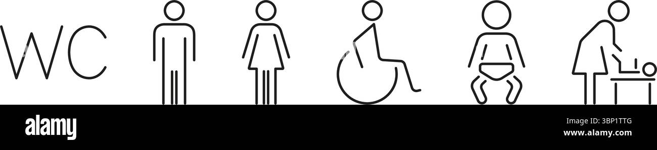 Inclusive bathroom sign Cut Out Stock Images & Pictures - Alamy