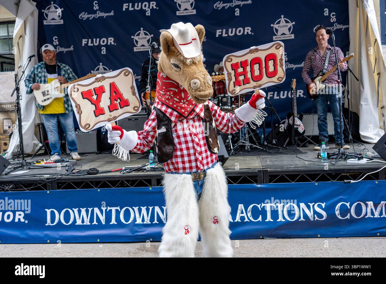 The Calgary Pancake Breakfast takes place at Fluor Rope Square during ...