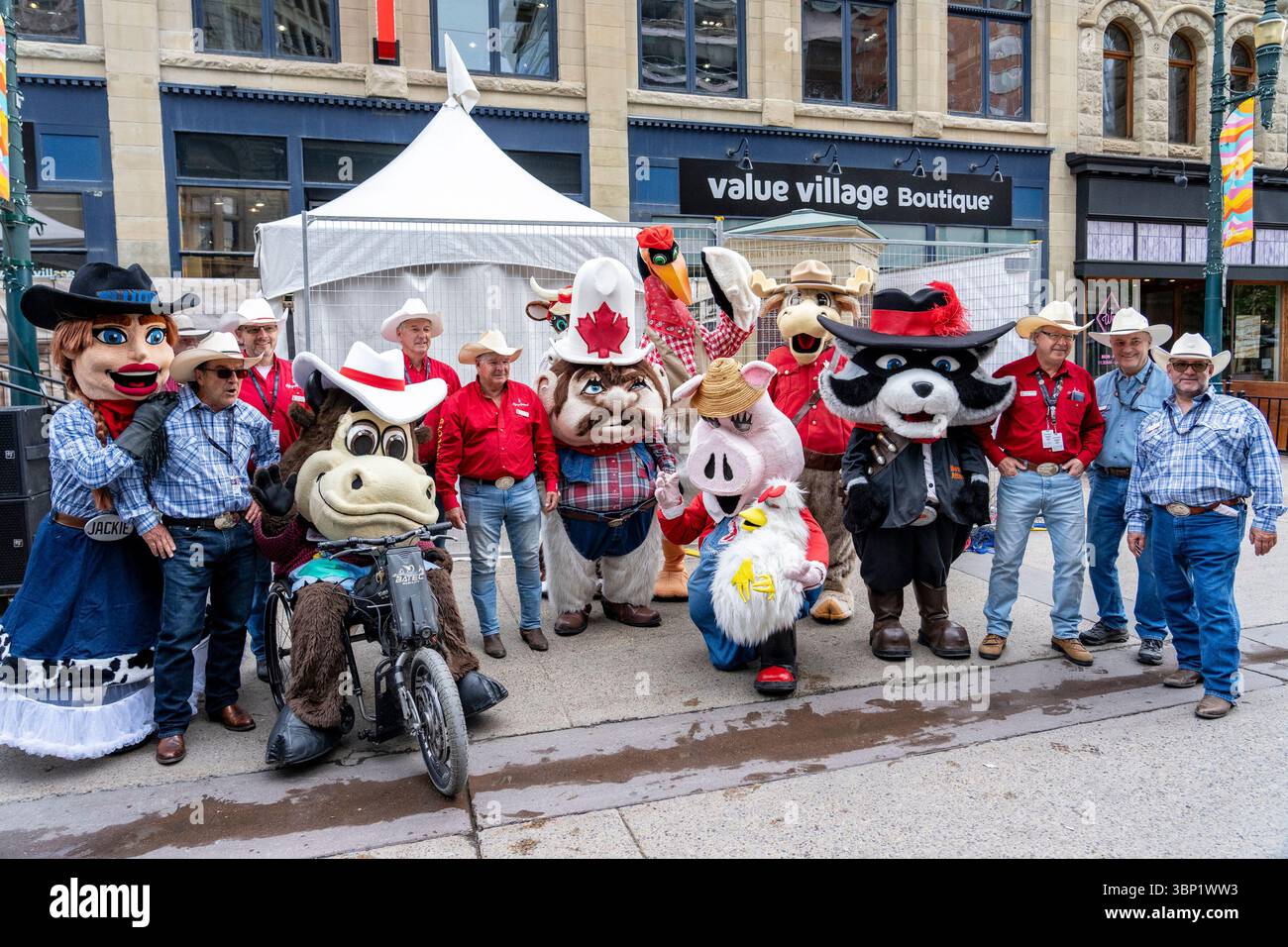 The Calgary Pancake Breakfast takes place at Fluor Rope Square during ...