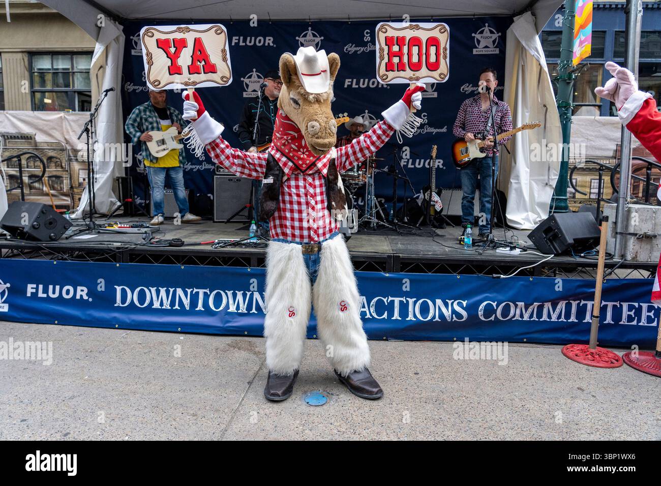 The Calgary Pancake Breakfast takes place at Fluor Rope Square during ...