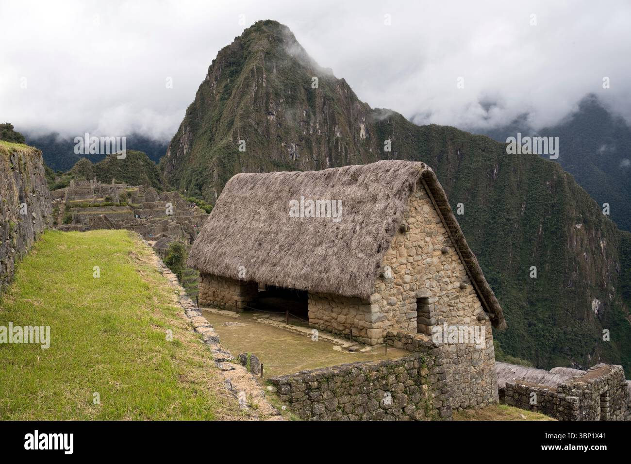 The guard house, or caretaker’s hut, is a restored stone building with ...