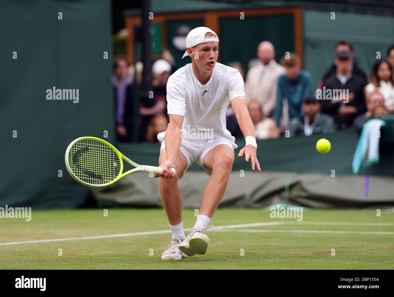 Dylan Davies during his Boys' Singles match against Yannick Theodor ...