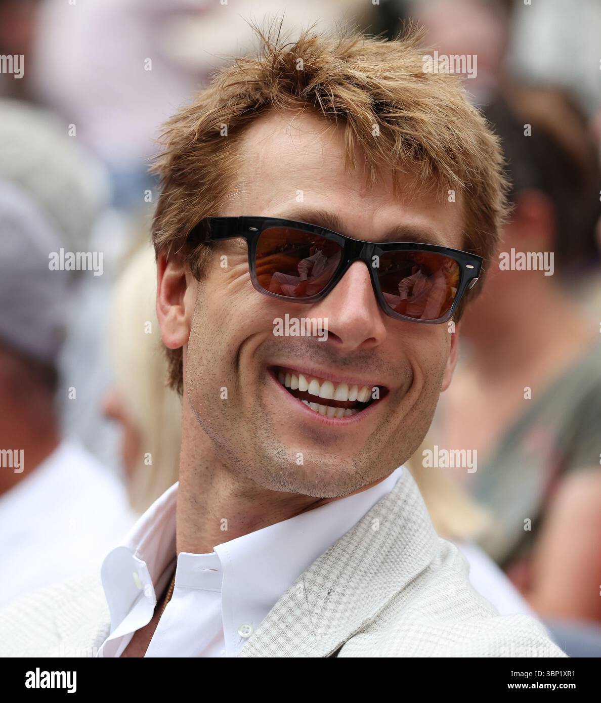 London, UK. 05th July, 2025. American actor Glen Miller watches tennis ...