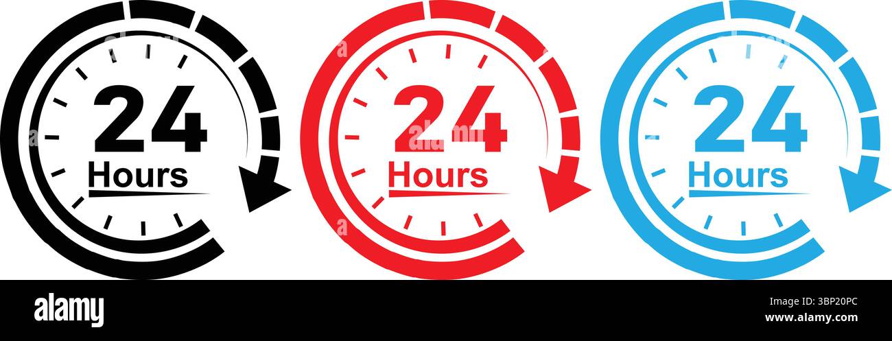 24hours Stock Vector Images - Alamy
