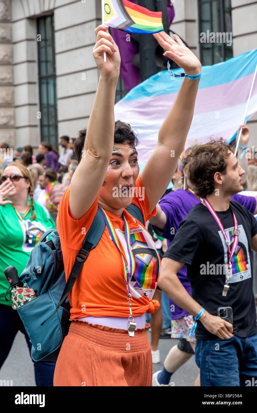 Trafalgar Square, London, UK. 5th July, 2025. Gay Pride Parade takes ...