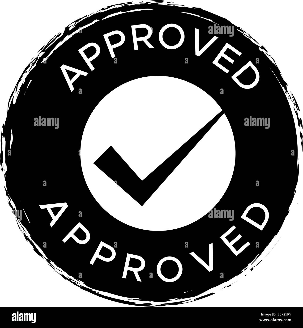Approved Stamp Icon – Circular Seal with Checkmark Symbol – Approved ...