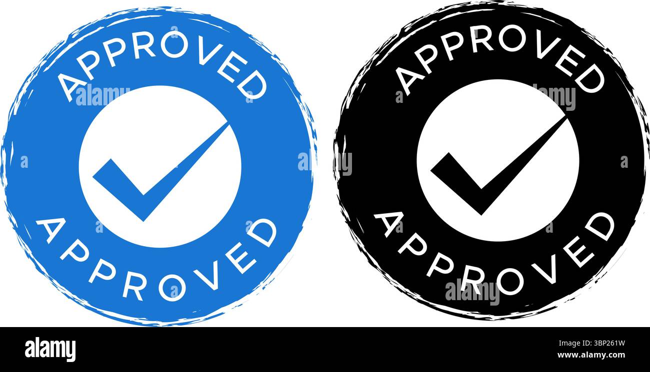 Approved Stamp Icon – Circular Seal with Checkmark Symbol – Approved ...