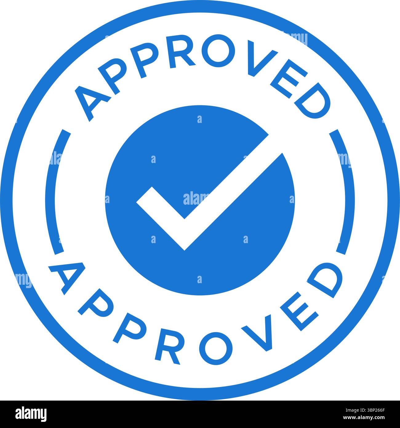 Approved Stamp Icon – Circular Seal with Checkmark Symbol – Approved vector stamp Stock Vector ...