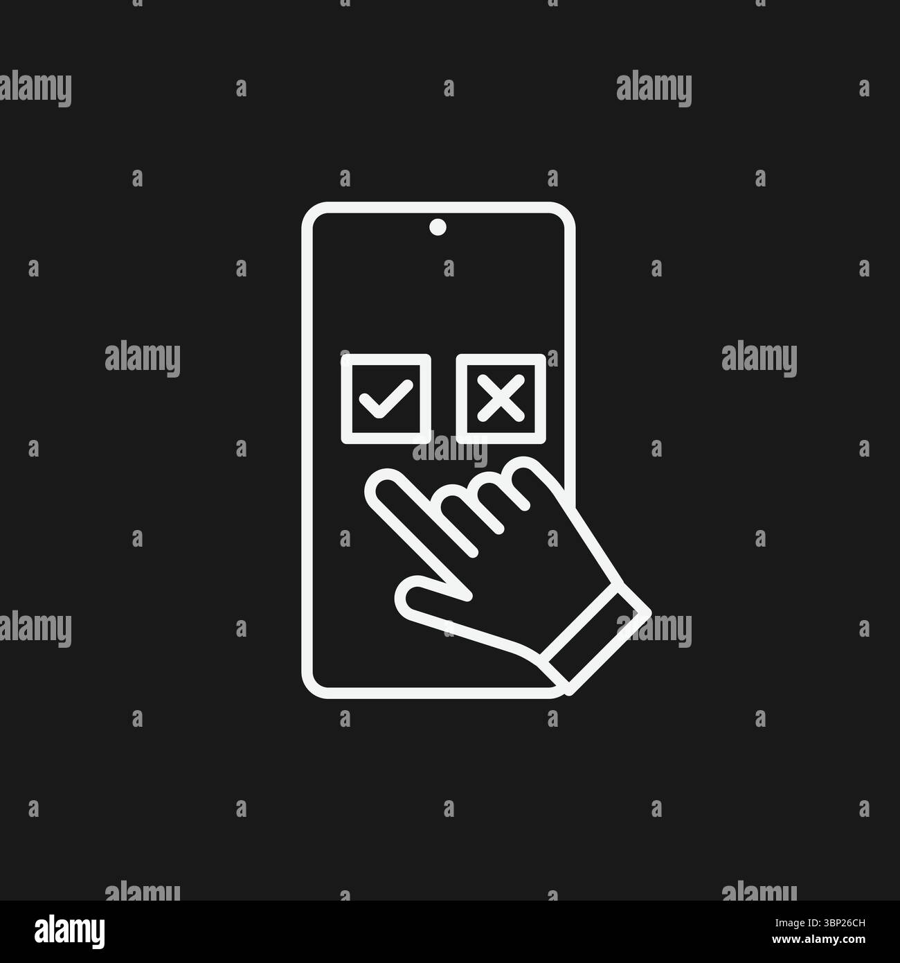 Hand phone making online Stock Vector Images - Alamy