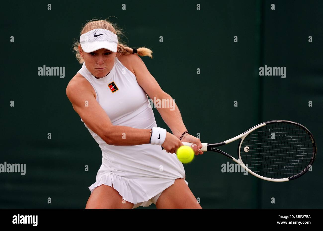 Emerson Jones during her Girls' Singles match against Julie Pastikova ...