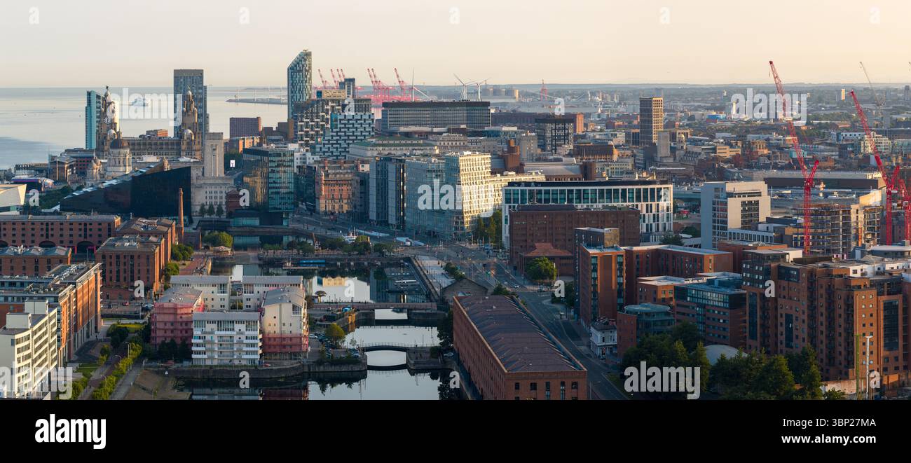 Aerial view liverpool liver building hi-res stock photography and ...